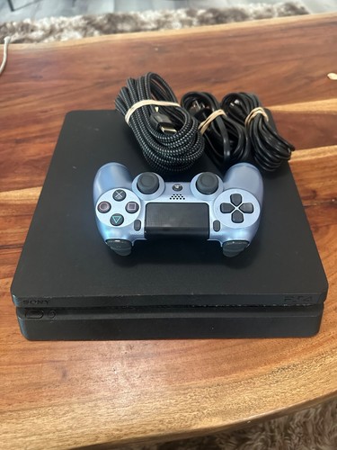 ps4 console and blue ps4 controller | eBay