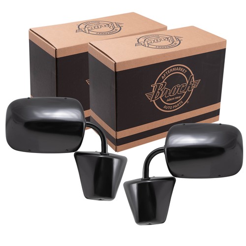 Manual Mirror For 1975-1986 C10 Steel Black L=R Low Mount Manual Fold ...