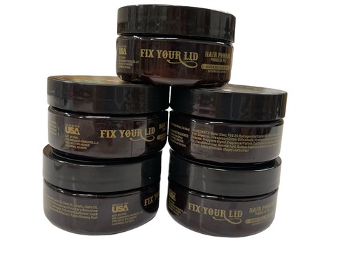 5 Jars (1.7 oz each) Fix Your Lid Hair Pomade - Medium Hold, High Shine ...