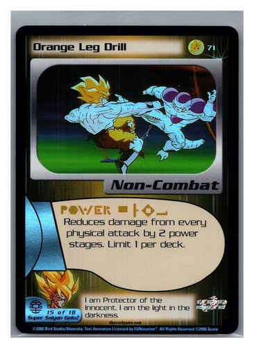 1x DBZ CCG ORANGE LEG DRILL 71 HOLO FOIL FRIEZA SAGA SCORE DRAGON BALL ...