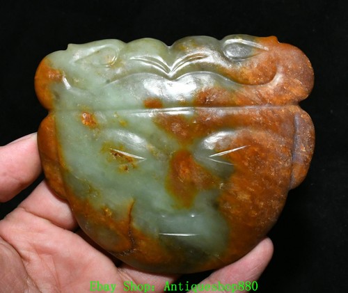 4.1''Hongshan Culture Natural Hetian Jade People Person Face Mask ...