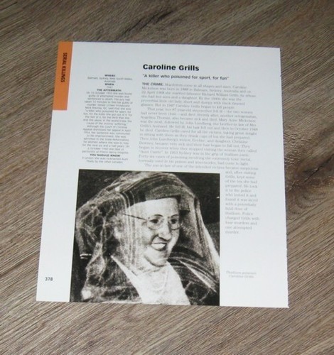 MOST NOTORIOUS CRIMES Caroline Grills original ONE page PHOTO + article ...