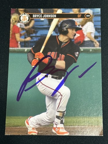 2019 San Jose Giants Signed Bryce Johnson #15 Autographed Auto Team Set ...