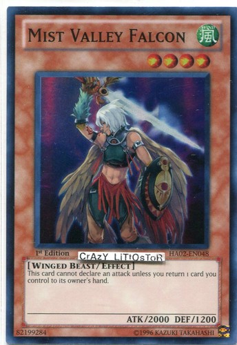 3 X YU-GI-OH MIST VALLEY FALCON 1ST ED SUPER RARE N/MINT HA02-EN048 | eBay
