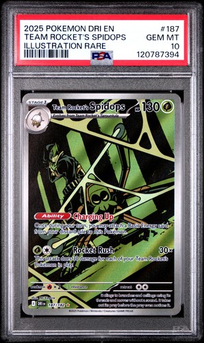 2025 POKEMON DRI EN-DESTINED RIVALS #187 TEAM ROCKET'S SPIDOPS PSA 10 ...