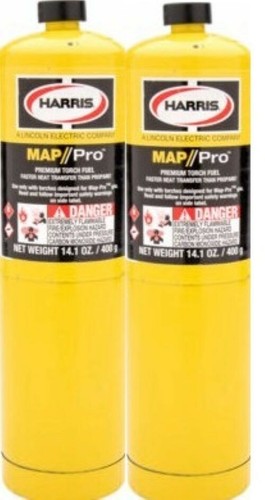 HARRIS ( Bernzomatic ) MAP-Pro Gas Torch Style Cylinder 14.1 oz - Pack ...