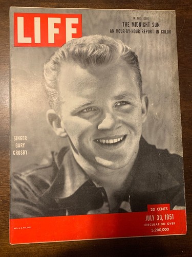 Life Magazine - Gary Crosby - July 30, 1951 -(M13A) | eBay
