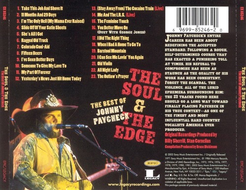 JOHNNY PAYCHECK - THE SOUL & THE EDGE: THE BEST OF JOHNNY PAYCHECK NEW ...