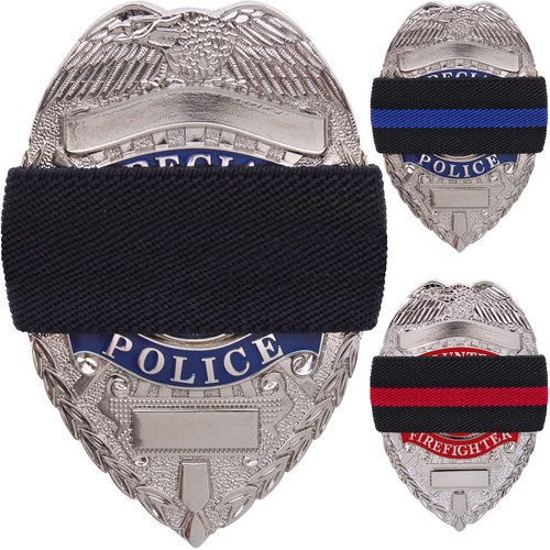 Black Elastic Police Officer Law Enforcement Badge Mourning Band Rothco ...