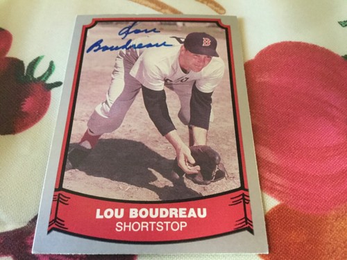 1988 Pacific Lou Boudreau Signed Autographed Baseball Card Indians HOF ...