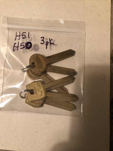 H50/51 OEM pack of 3 sets uncut key blanks | eBay