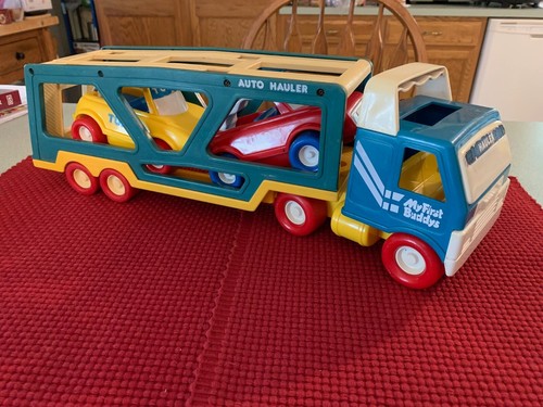 Buddy L: My First Buddy's Car Carrier w/ Two Cars (1987) Rare Green Car ...