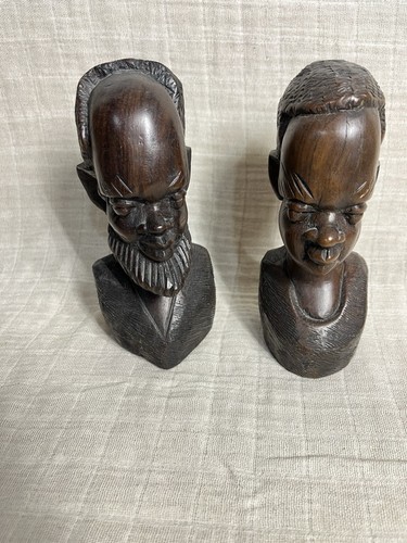 African Sculpture Busts-Set of Male & Female 6in Tall | eBay