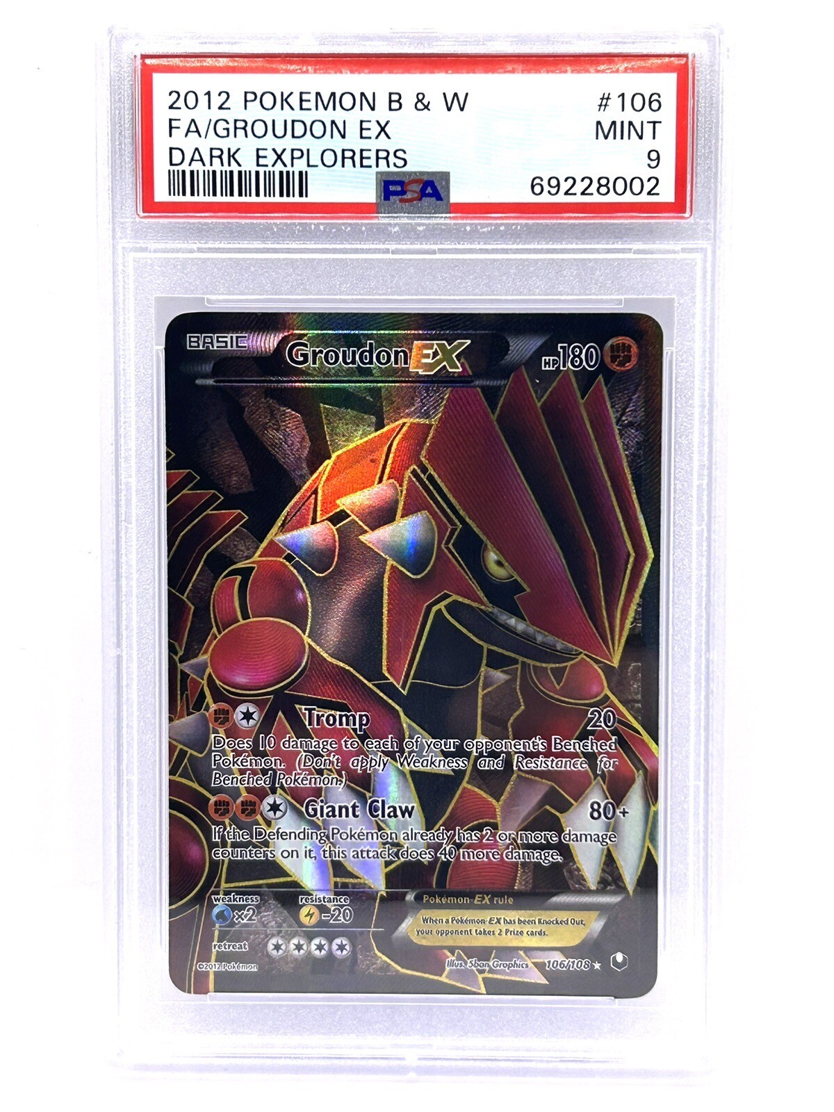 Groudon EX 2012 Black & White: Dark Explorers #106/108 Holo (Full Art ...