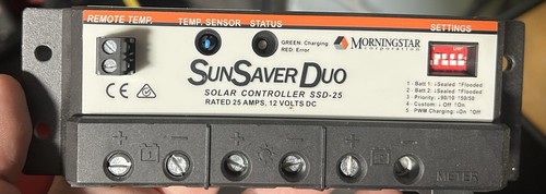 Morningstar SSD-25 SunSaver-Duo 25 Amp 12 Volt Solar Charge Controller ...