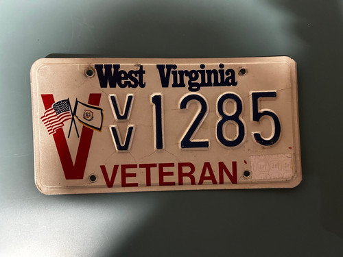 West Virginia Veteran WV State License Plate 2005 VV1285 Flag | eBay
