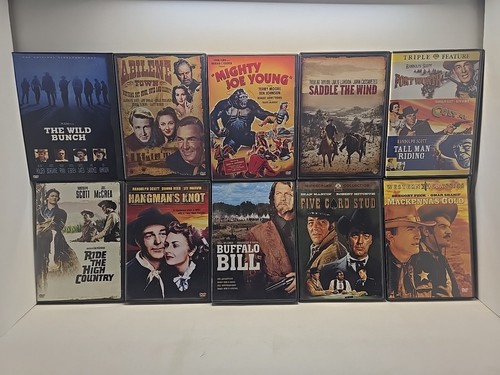 Lot Of 12 Classic Western DVDs | Colt .45, 5 Card Stud, Mighty Joe ...