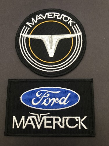 2 FORD MAVERICK SEW/IRON PATCH EMBROIDERED PATCHES TRUCK 3.5 & 2.5 INCH ...