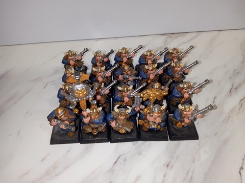 Warhammer Dwarf Thunderers x20 With Command - Battle For Skull Pass ...