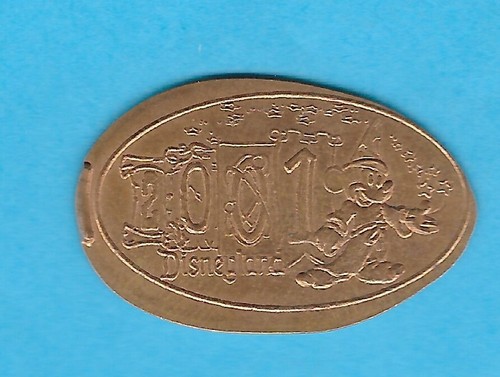 COPPER NOT ZINC SORCERER MICKEY MOUSE DATED 2001 DL PRESSED PENNY RETD ...