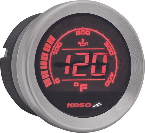 Koso North America HD-02T 2'' Oil Temp Gauge Silver Bezel BA050500 | eBay