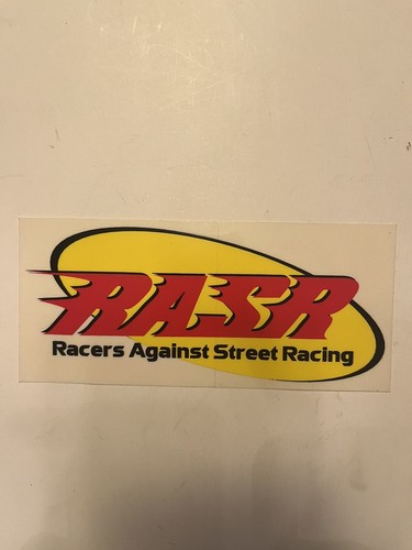 Original Vintage RASR Racers Against Street Racing Sticker -5.5x2.5 ...