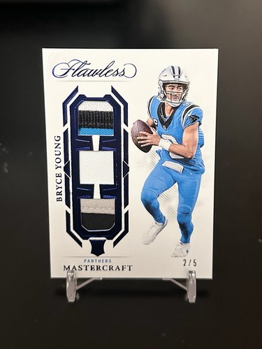 2023 Panini Flawless BRYCE YOUNG RC MASTERCRAFT TRIPLE PATCH SAPPHIRE ...