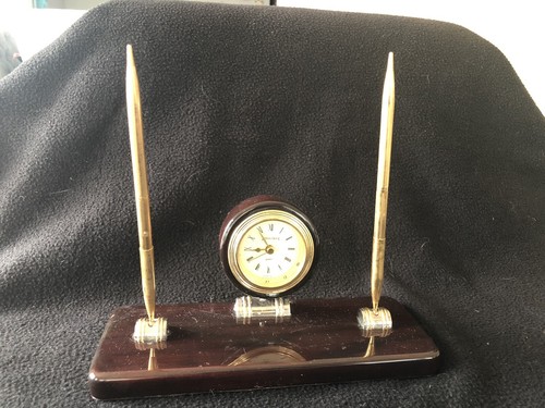 Reflections Desk Clock Pen Set | eBay