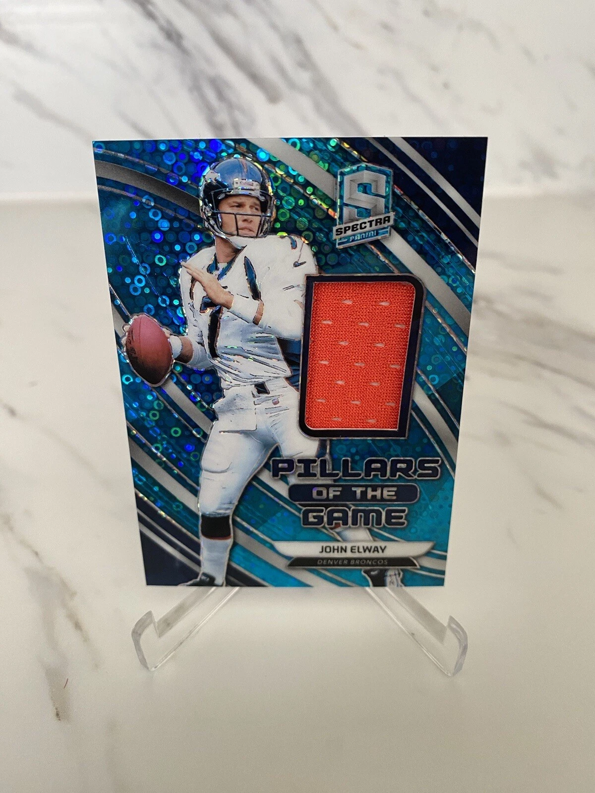 John Elway 2019 Spectra #PG-11 Pillars of the Game - Neon Blue /99 ...