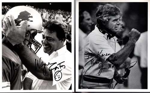2 8x10 Autographed Photos NFL Coaches LIONS, SAINTS/COLTS | eBay