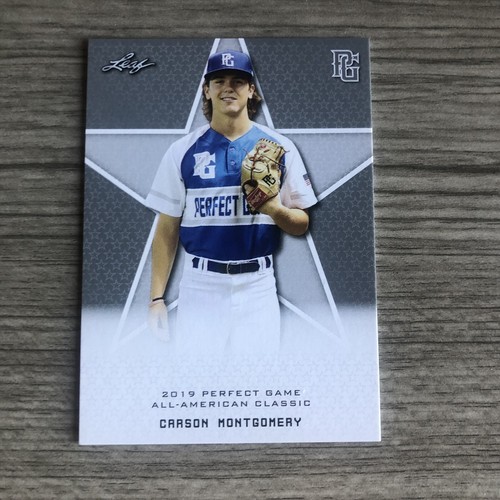 Carson Montgomery 2019 Perfect Game All American Leaf Card Baseball RC ...