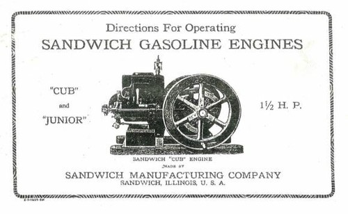 Sandwich Cub & Junior Operating Instructions Book Gas Engine Motor | eBay