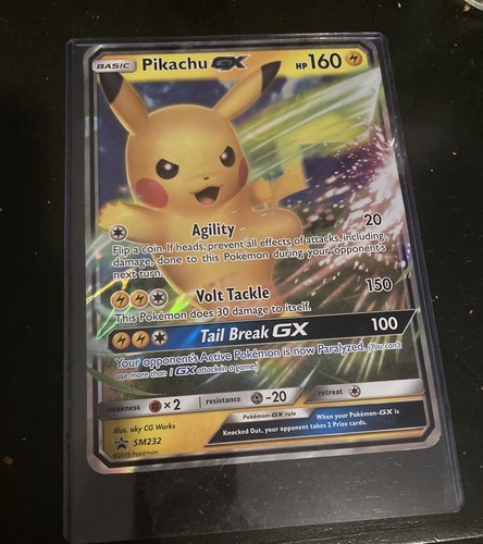 POKEMON TCG JUMBO PIKACHU GX SM232 OVERSIZED PROMO CARD FULL ART HOLO ...