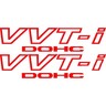 Toyota V VT- i DOHC (2 PACK) 9" BLACK Emblem Vinyl Sticker Decal VVTI ...