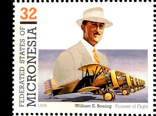William Edward Boeing AVIATION PIONEER MINT STAMP Pacific Airplane ...
