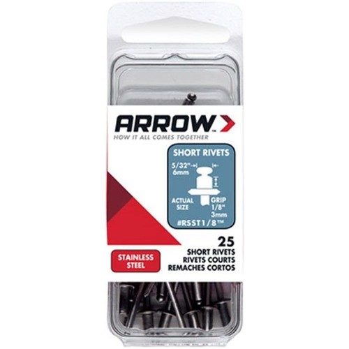 Arrow Fastener RSST1/8 Short Stainless 1/8-Inch Rivets, 25-Pack | eBay