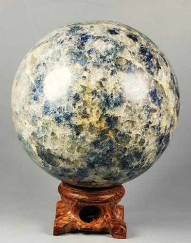 Orbicular Blue Azurite in K2 Jasper Granite Sphere Polished Ball Stone ...
