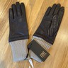 Anthropologie $108 Knit Cuff Leather Gloves One Size Small | eBay