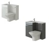 Bathroom 1100mm L Shape Combination Furniture Vanity Unit & Basin ...
