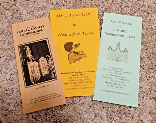 Weatherford Texas Travel Brochure 2000 Parker County Courthouse Chamber ...