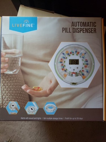 LiveFine Automatic Pill Dispenser w/ 28-Day Electronic Medication ...