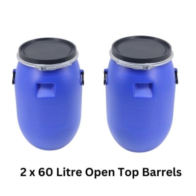 plastic storage barrels products for sale | eBay