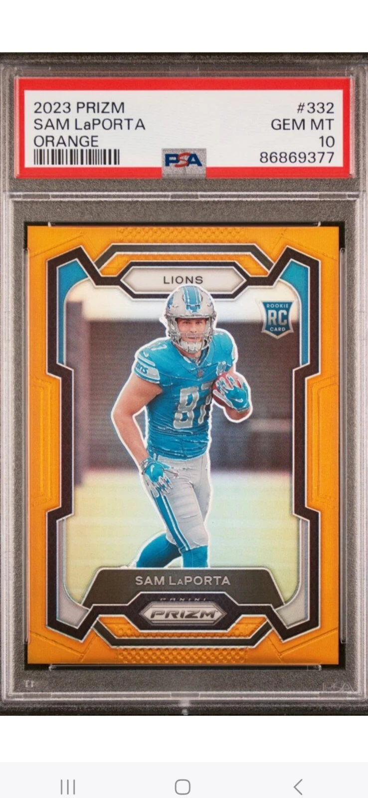 Sam LaPorta 2023 Prizm #332 Orange /249 Price Guide - Sports Card Investor