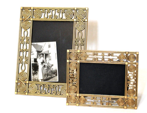 Photo Picture Frames Elsa L Metal Gold Scroll Set 2 | eBay