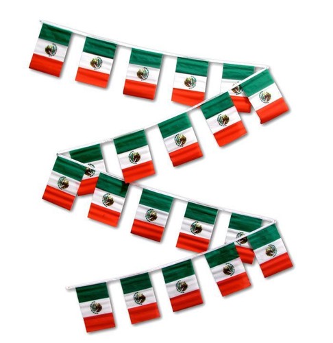 30ft String Flag Set of 20 Mexico Mexican Country Flags 12x18 Pennants ...