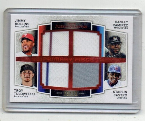 Jimmy Rollins/Hanley Ramirez/Troy Tulowitski/Starlin Castro Quad Jersey ...