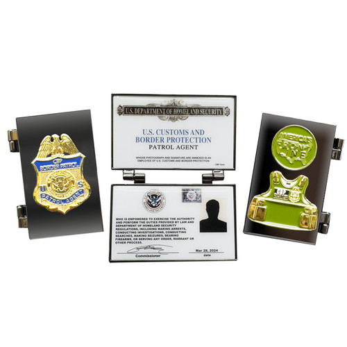 BL14-17 Border Patrol Agent Credential Wallet Hinged Challenge Coin CBP ...