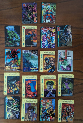 1996 DC Overpower Card Game Batman Superman Collectible Cards (18) | eBay