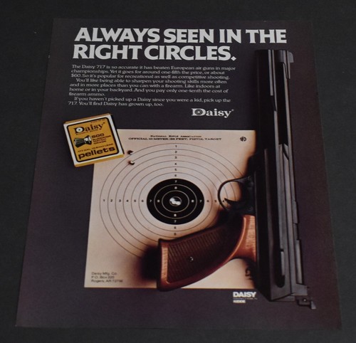 1982 Print Ad Daisy Pellet Pistol Gun Championships Target Backyard ...