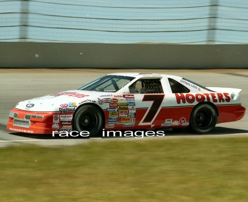 ALAN KULWICKI #7 HOOTERS FORD THUNDERBIRD 1991 NASCAR 8x10 GLOSSY PHOTO ...